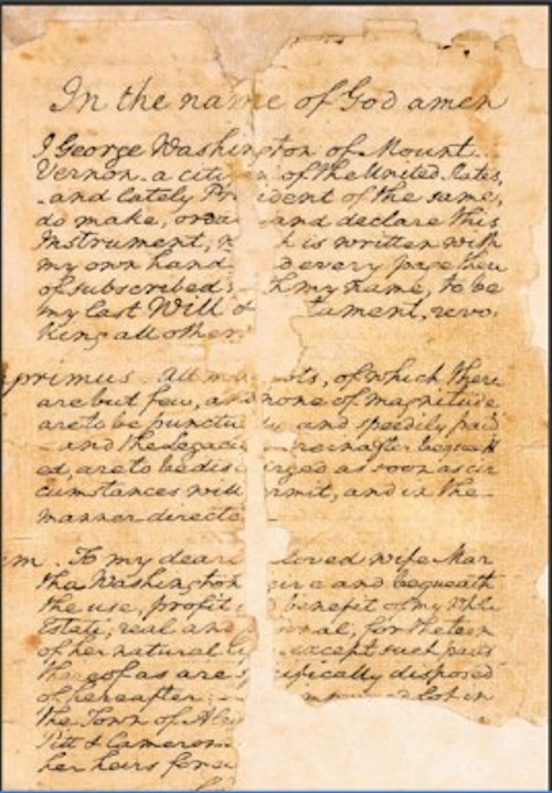 George Washington's Will · George Washington's Mount Vernon