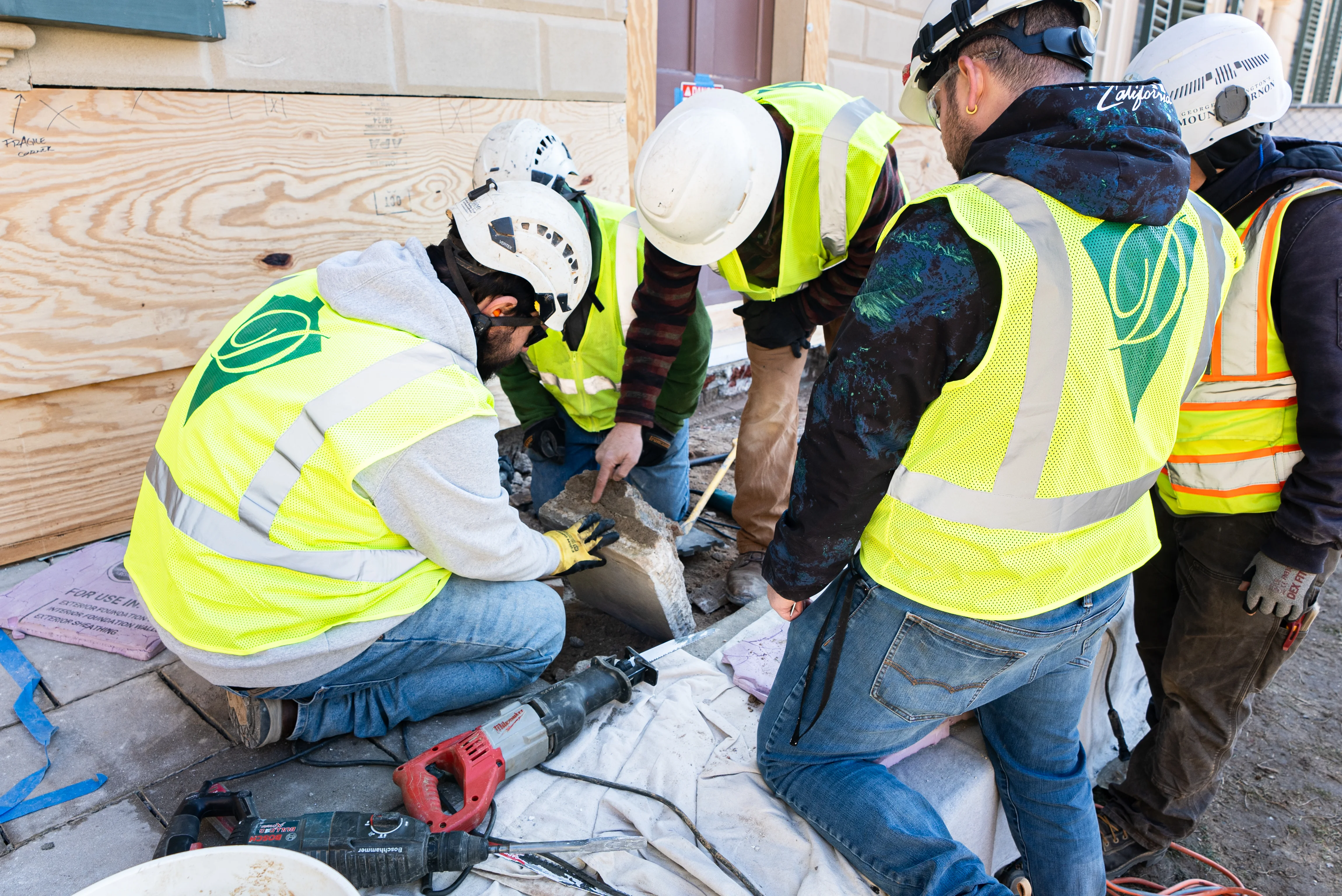 Temporary Paving Stone Removal | George Washington's Mount Vernon